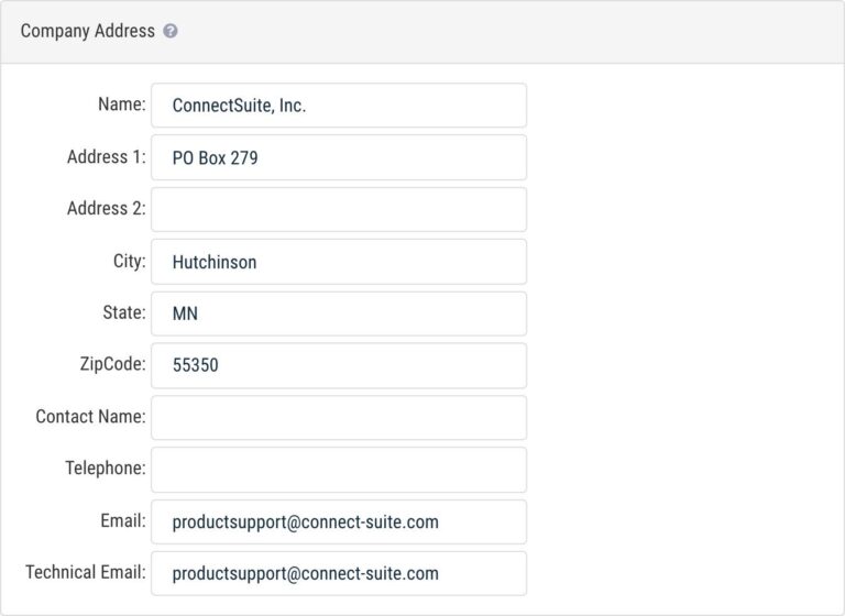 Company - ConnectSuite e-Certify
