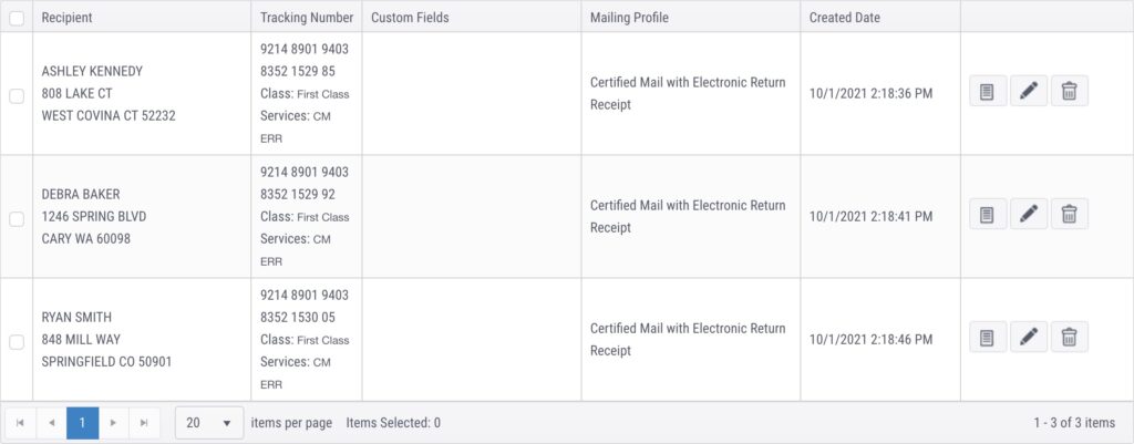Mail Queue - ConnectSuite e-Certify