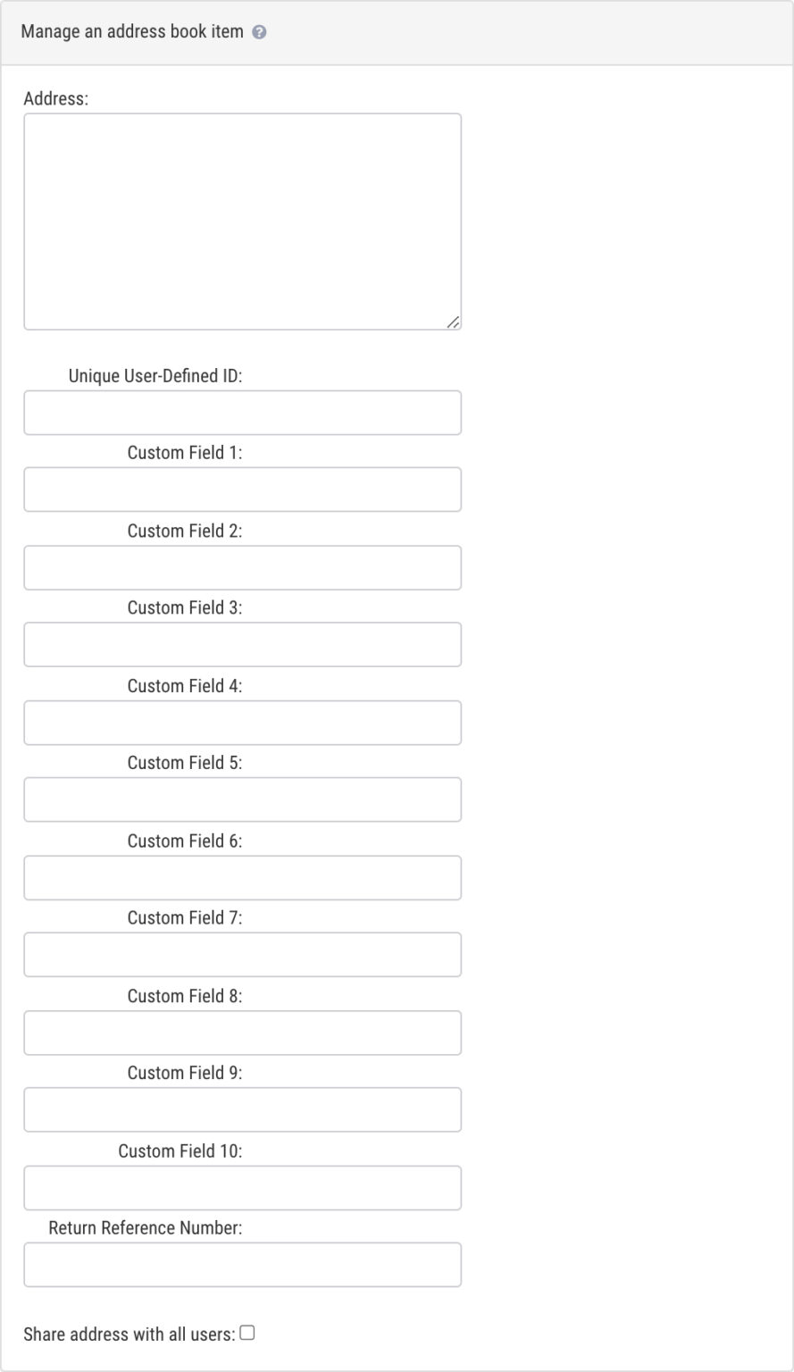 Address Book - ConnectSuite e-Certify
